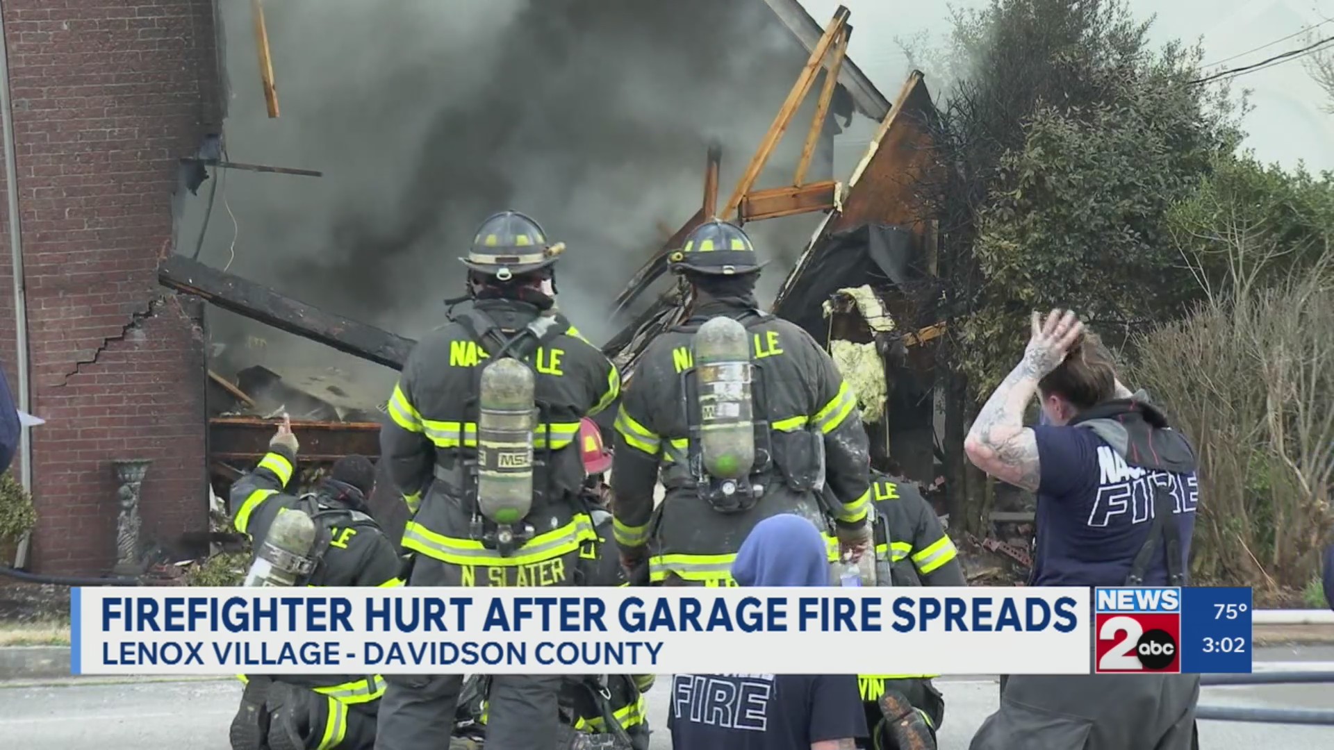 Firefighter hurt after garage fire in Lenox Village – WKRN News 2