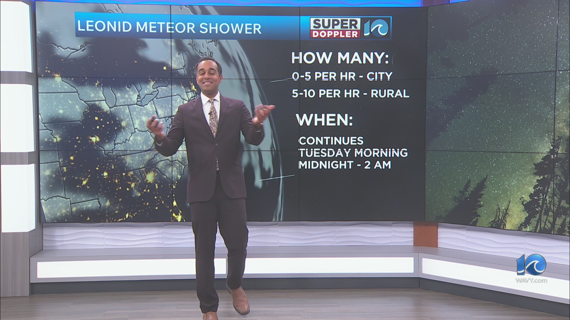 Leonid meteor shower to continue overnight – WAVY.com