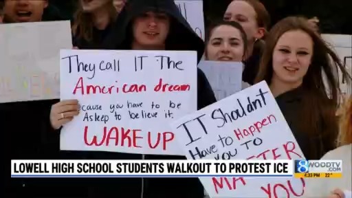 Lowell High School students walkout to protest ICE – WOODTV.com