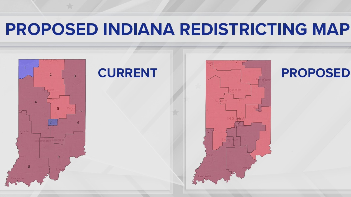 Indiana state senators gather to debate proposed redistricting ...