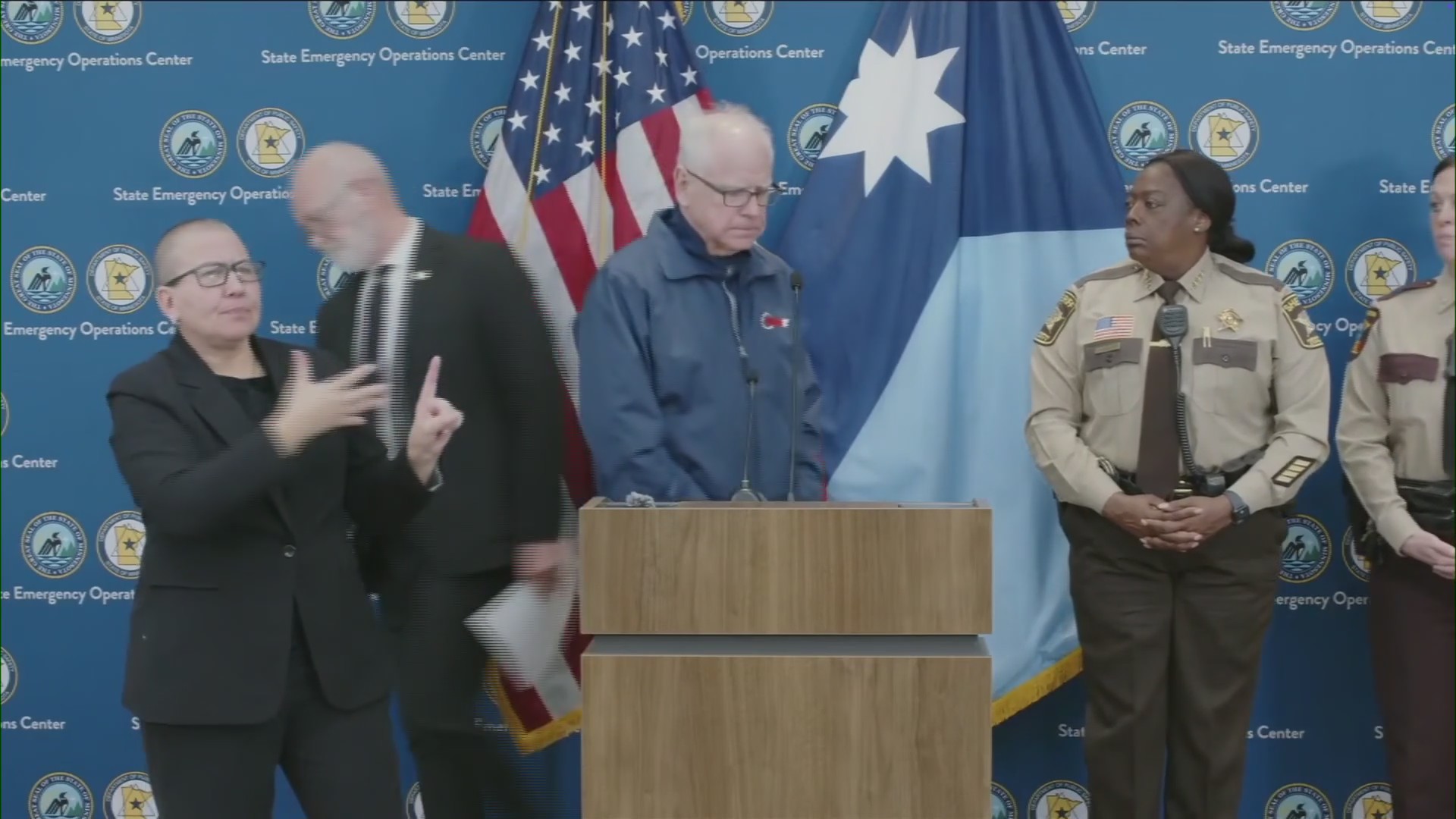 MN ICE shooting presser – Governor Walz strong comments toward POTUS ...
