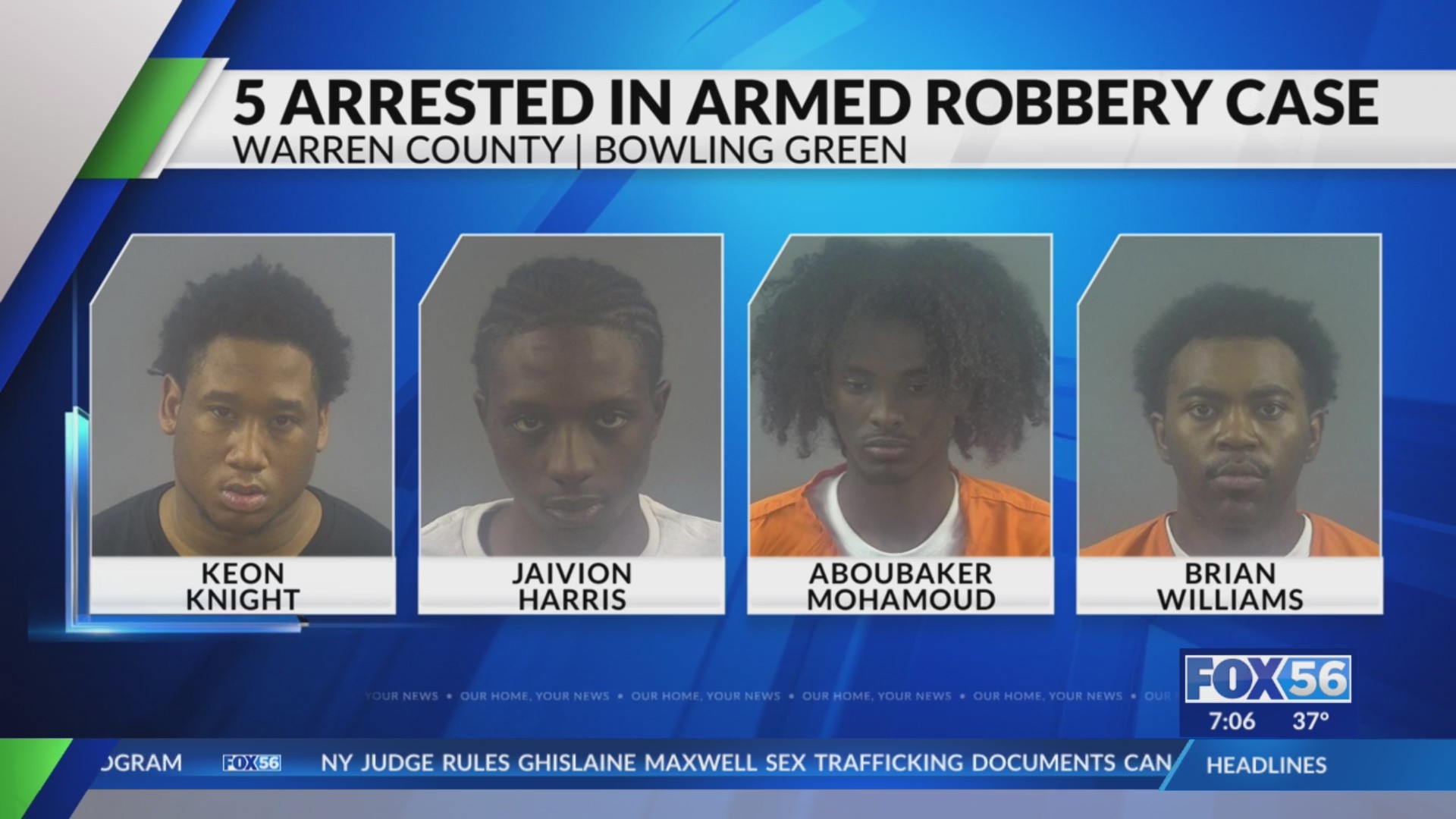 5 charged in Bowling Green robbery, shots-fired investigation – FOX 56 News