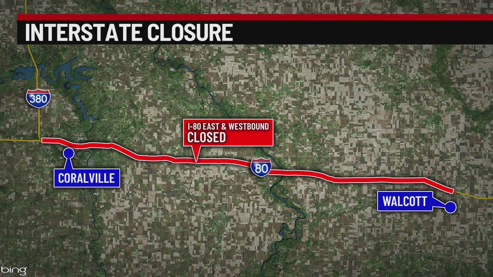 Portion of Interstate 80 closes due to crashes, snowy conditions ...