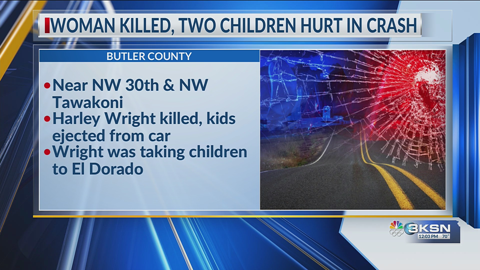 Wichita woman dead, children hurt in Butler Co. crash – KSN-TV