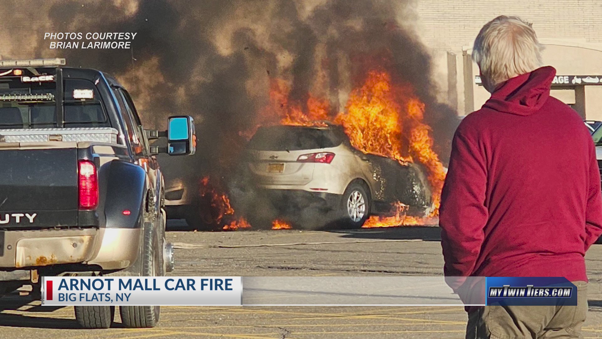 Multiple vehicles damaged after vehicle fire at Arnot Mall – WETM ...