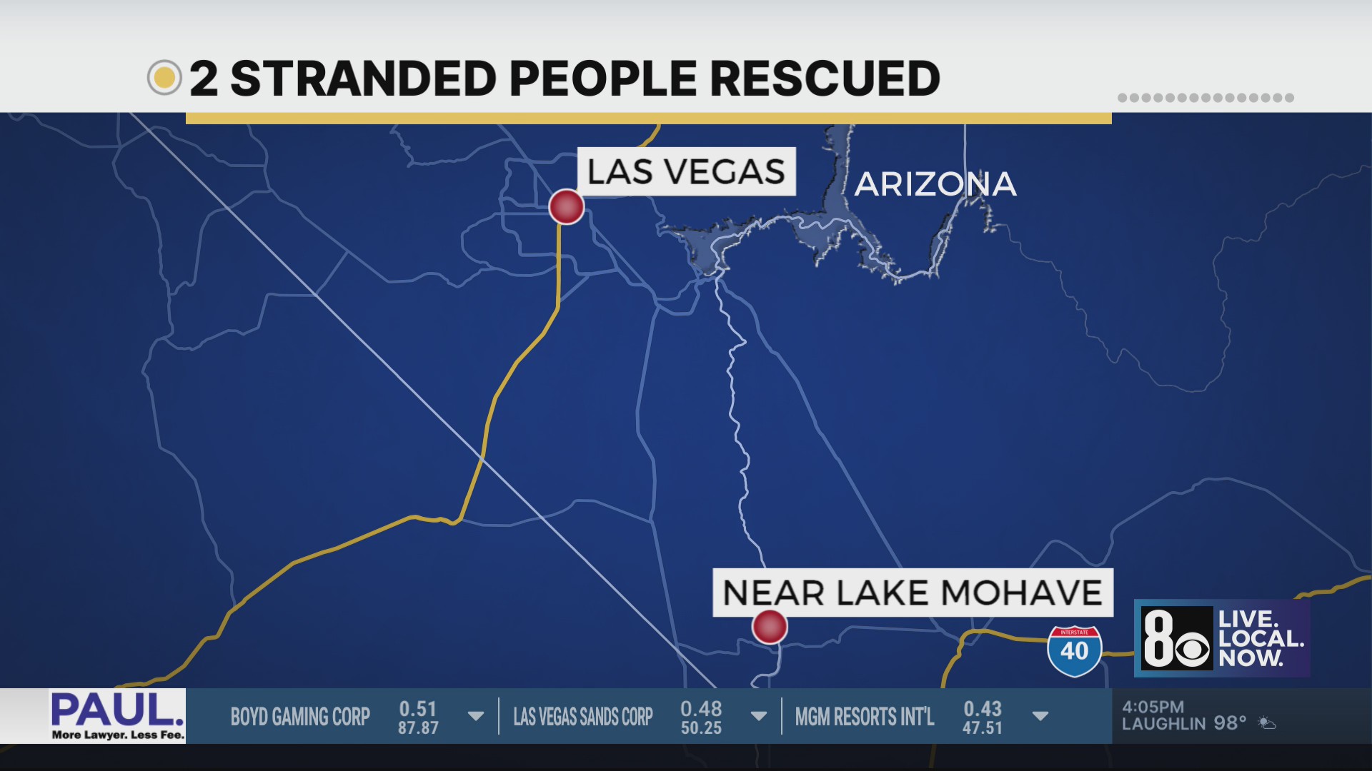 Rescuers find 2 people stranded on island in Lake Mohave late Saturday ...