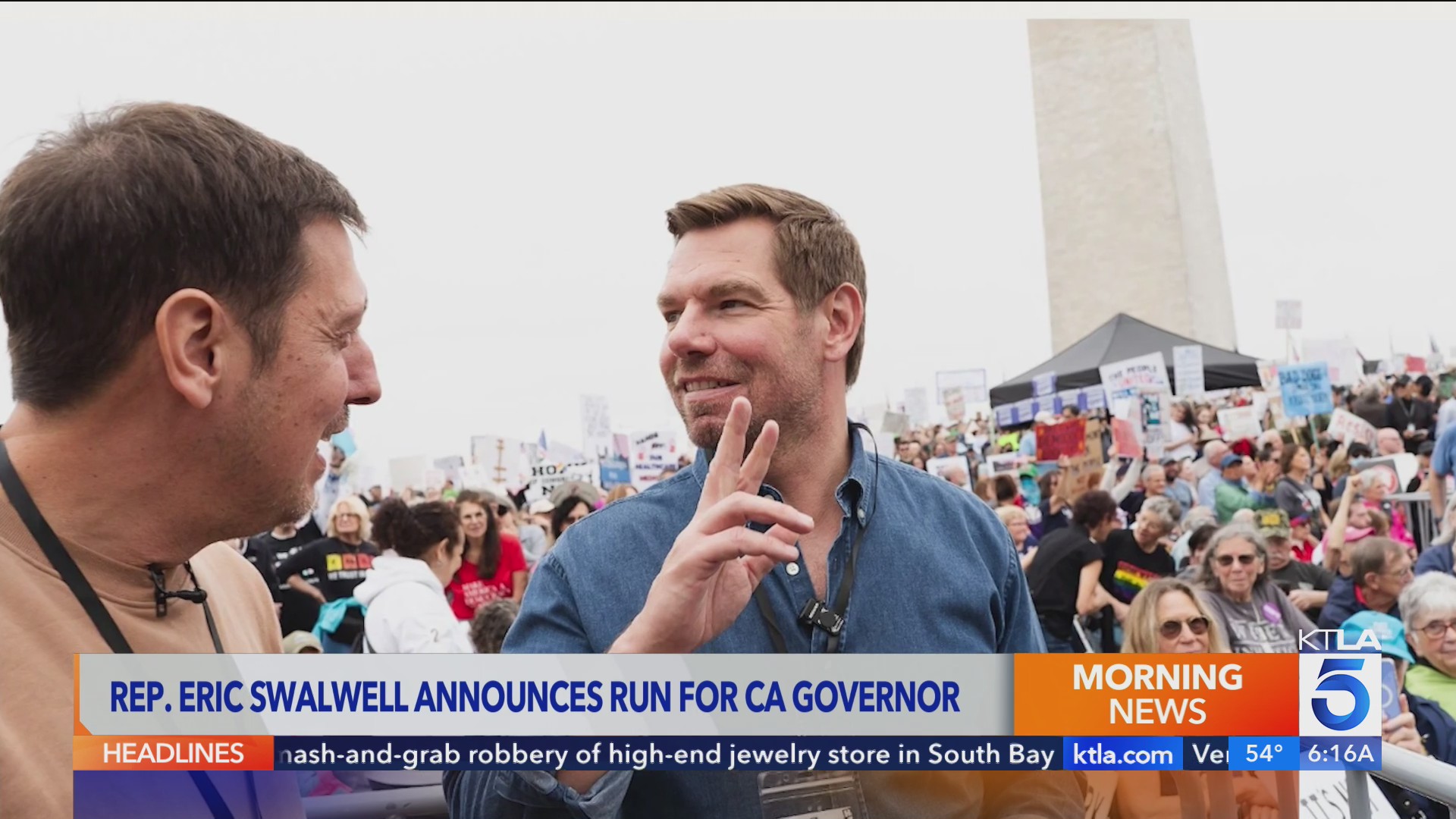 Rep. Eric Swalwell announces his bid for California governor – KTLA