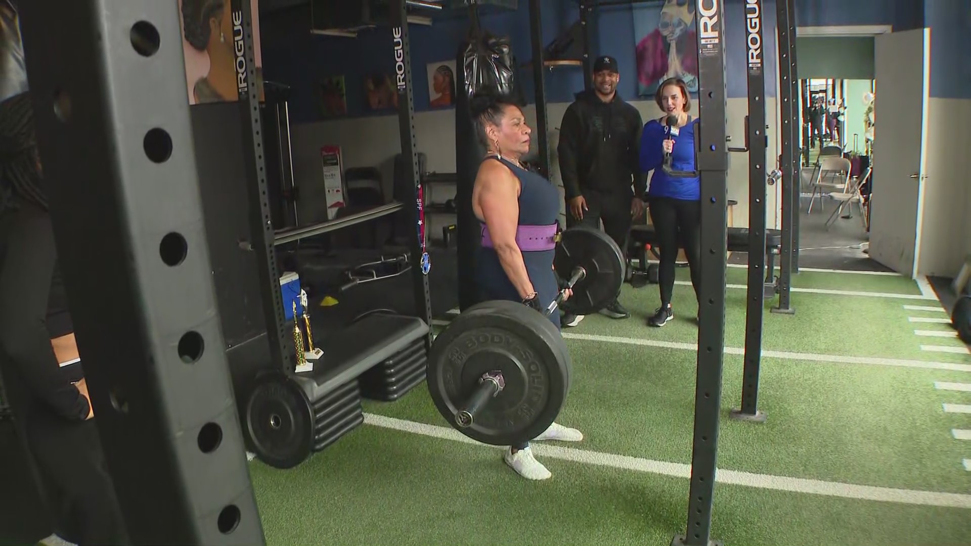 75-year-old world record setting powerlifter, Ginger Mance, shows Ana ...
