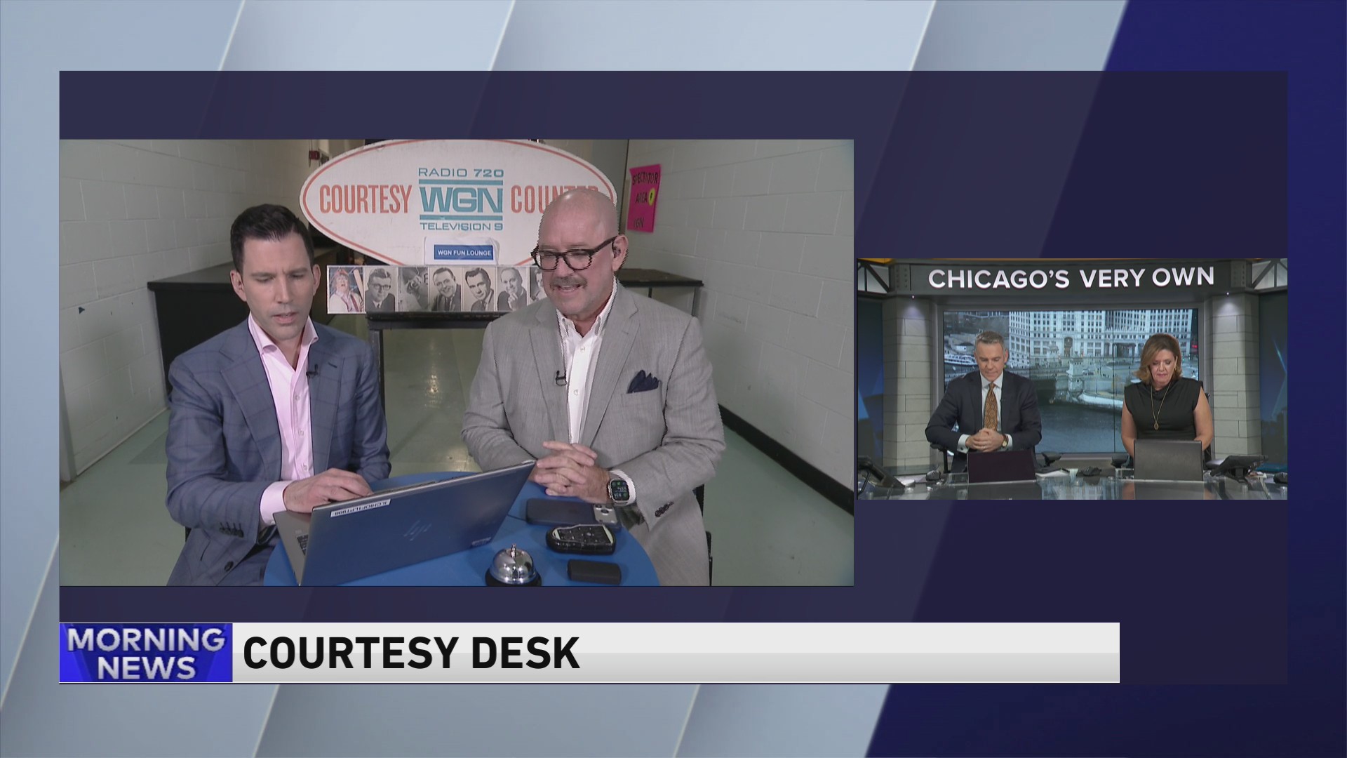 Courtesy Desk: Paul and Pat take viewer calls LIVE on-air – WGN-TV
