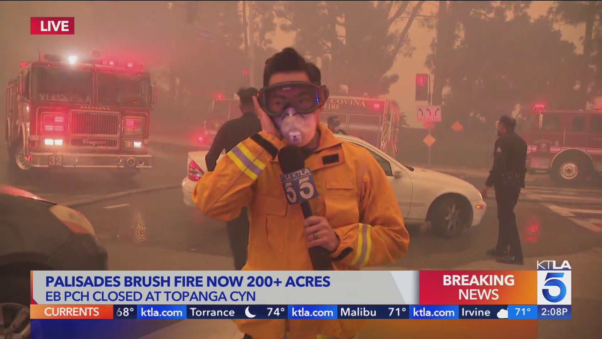 Jan. 7, 2025: Palisades Fire causing gridlock along Pacific Coast ...