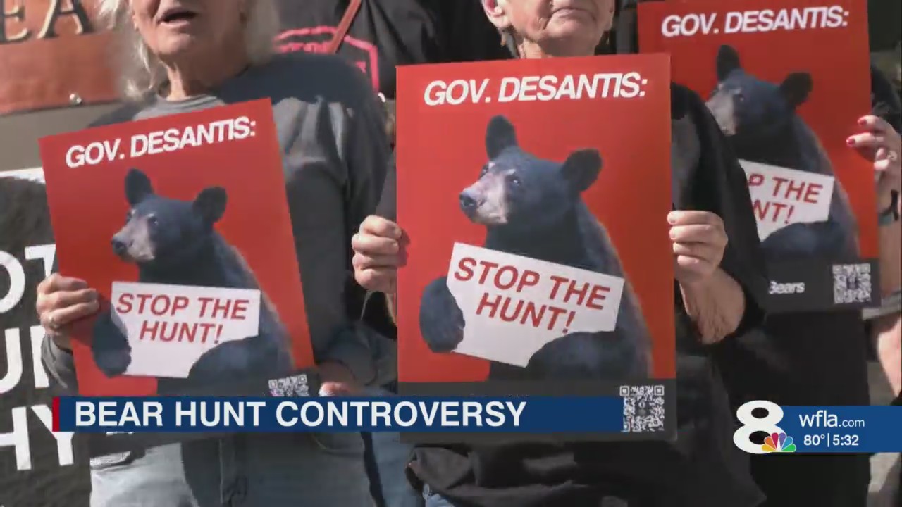 Conservationists protest Florida’s first bear hunt in a decade – WFLA