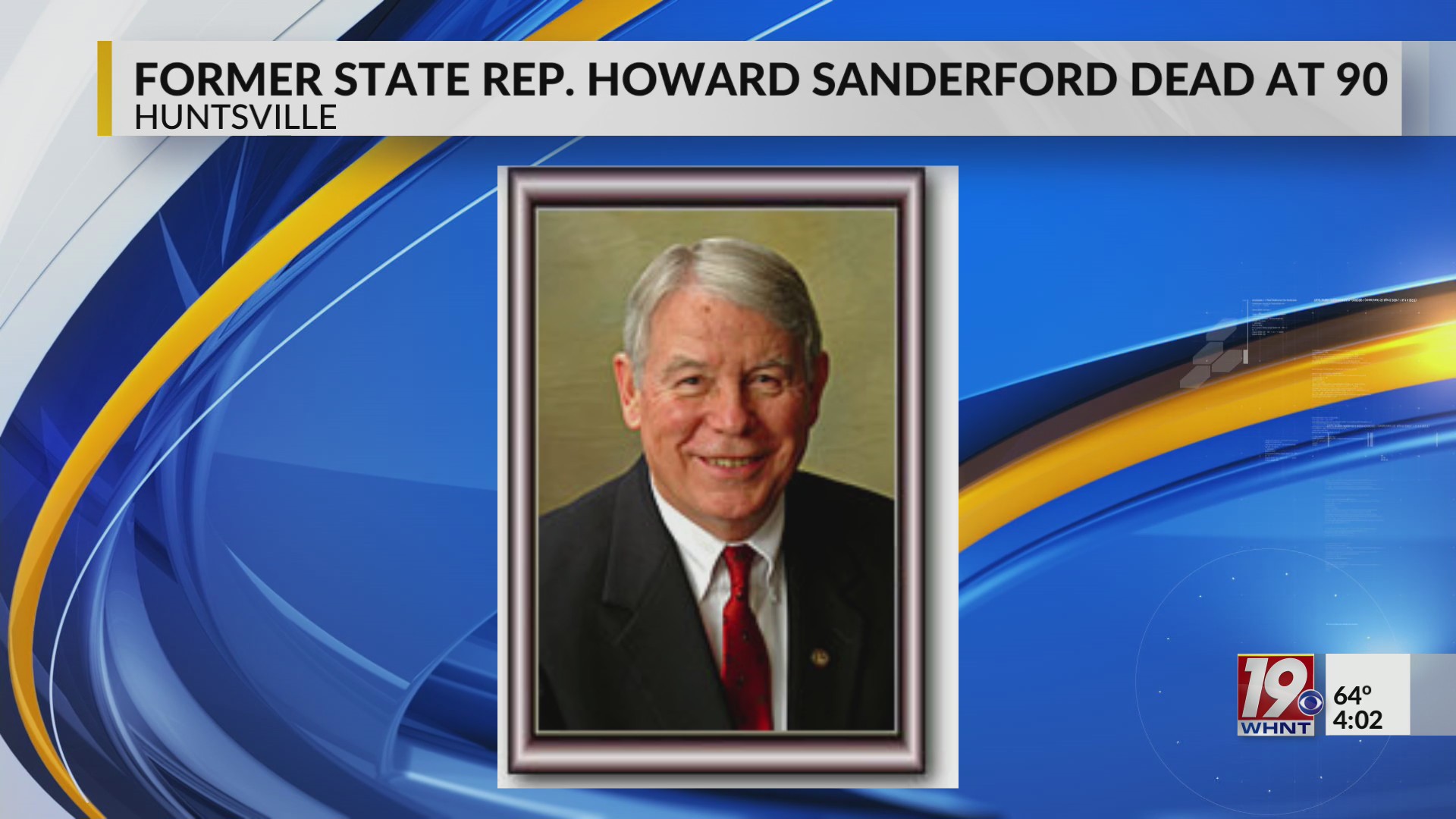 Former State Rep. Howard Sanderford Dead at 90 | Jan. 8, 2026 | News 19 ...