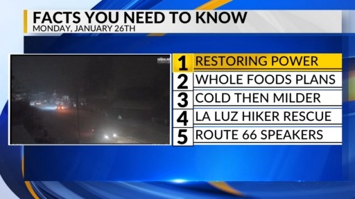 KRQE Newsfeed: Ruidoso power outages, Property plans, Cold weather, La ...