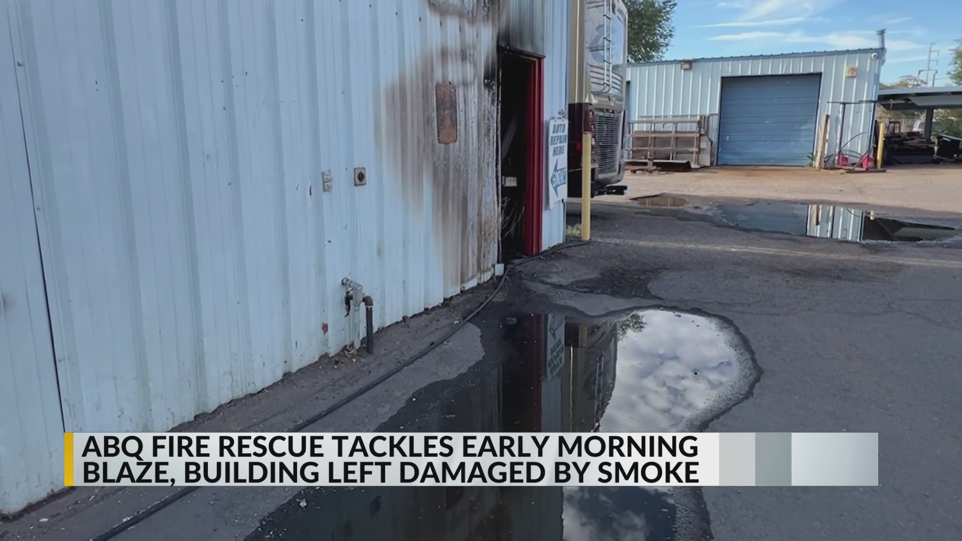 Vehicle crash into northwest Albuquerque building results in fire ...