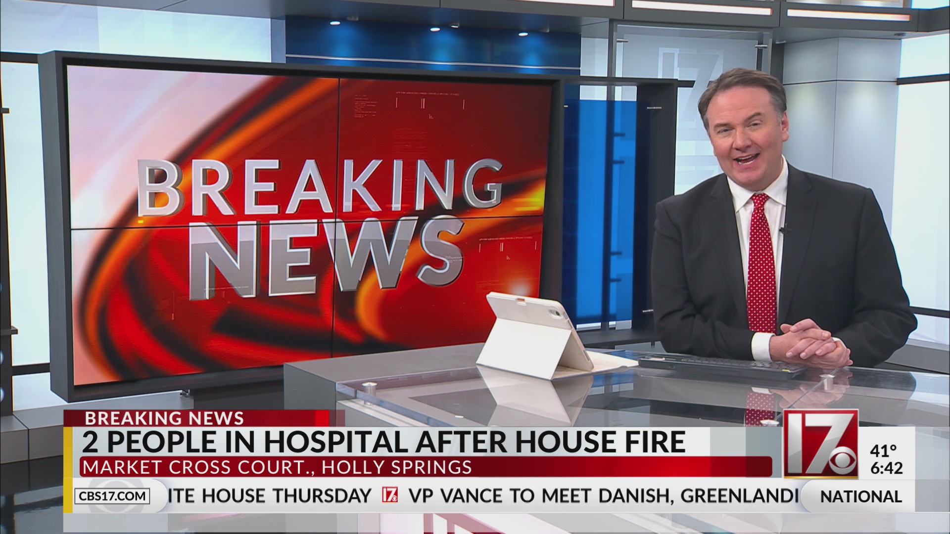 2 sent to hospital after Holly Springs house fire – CBS17.com