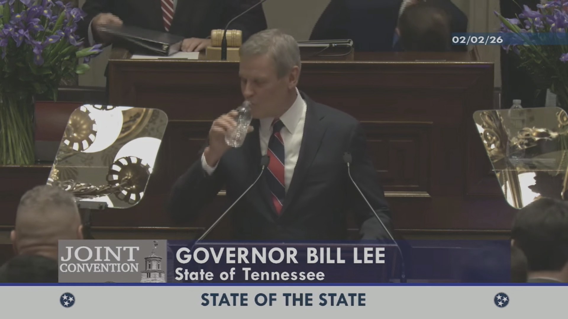 Gov. Bill Lee opens 2026 State of the State talking about the winter ...