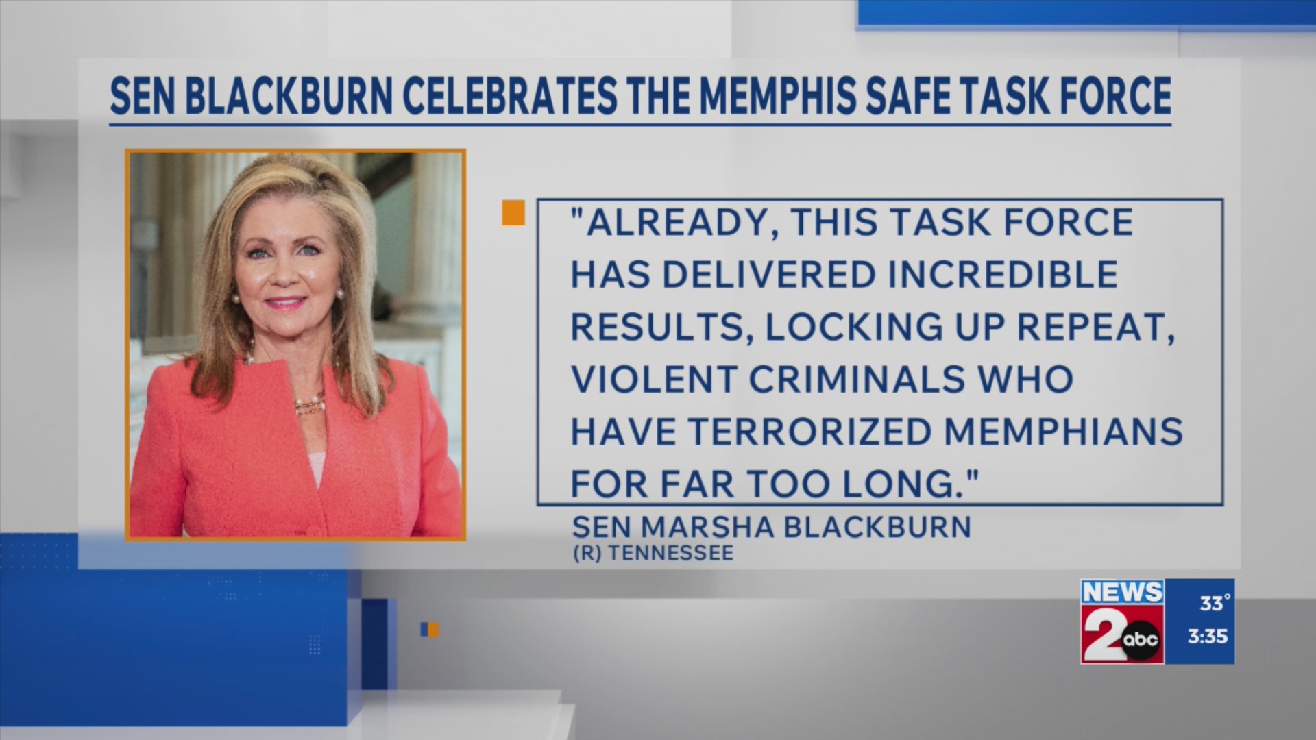 Sen. Marsha Blackburn celebrates Memphis Safe Task Force – WKRN News 2