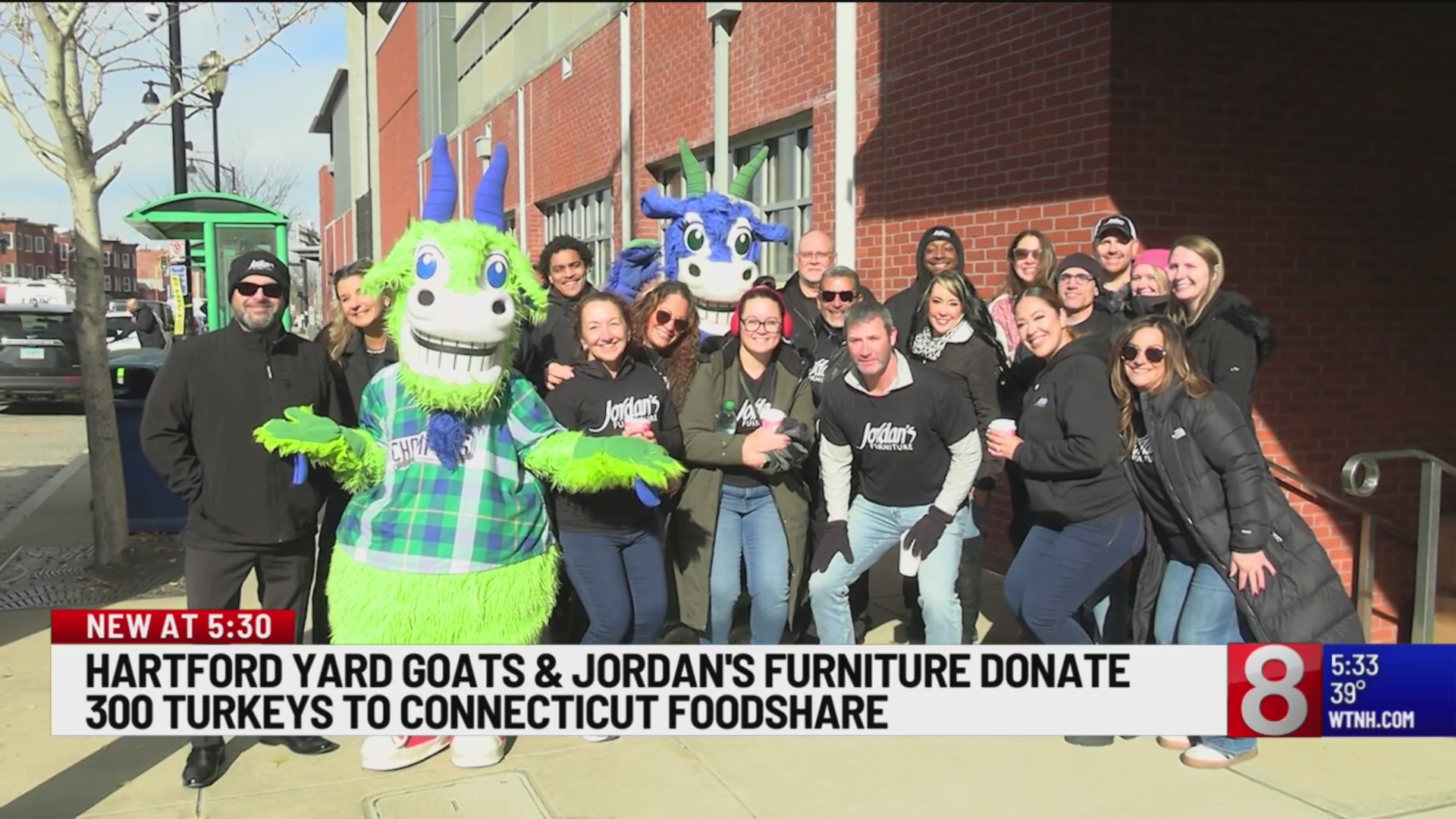 Hartford Yard Goats & Jordan’s Furniture donate 300 turkeys to ...