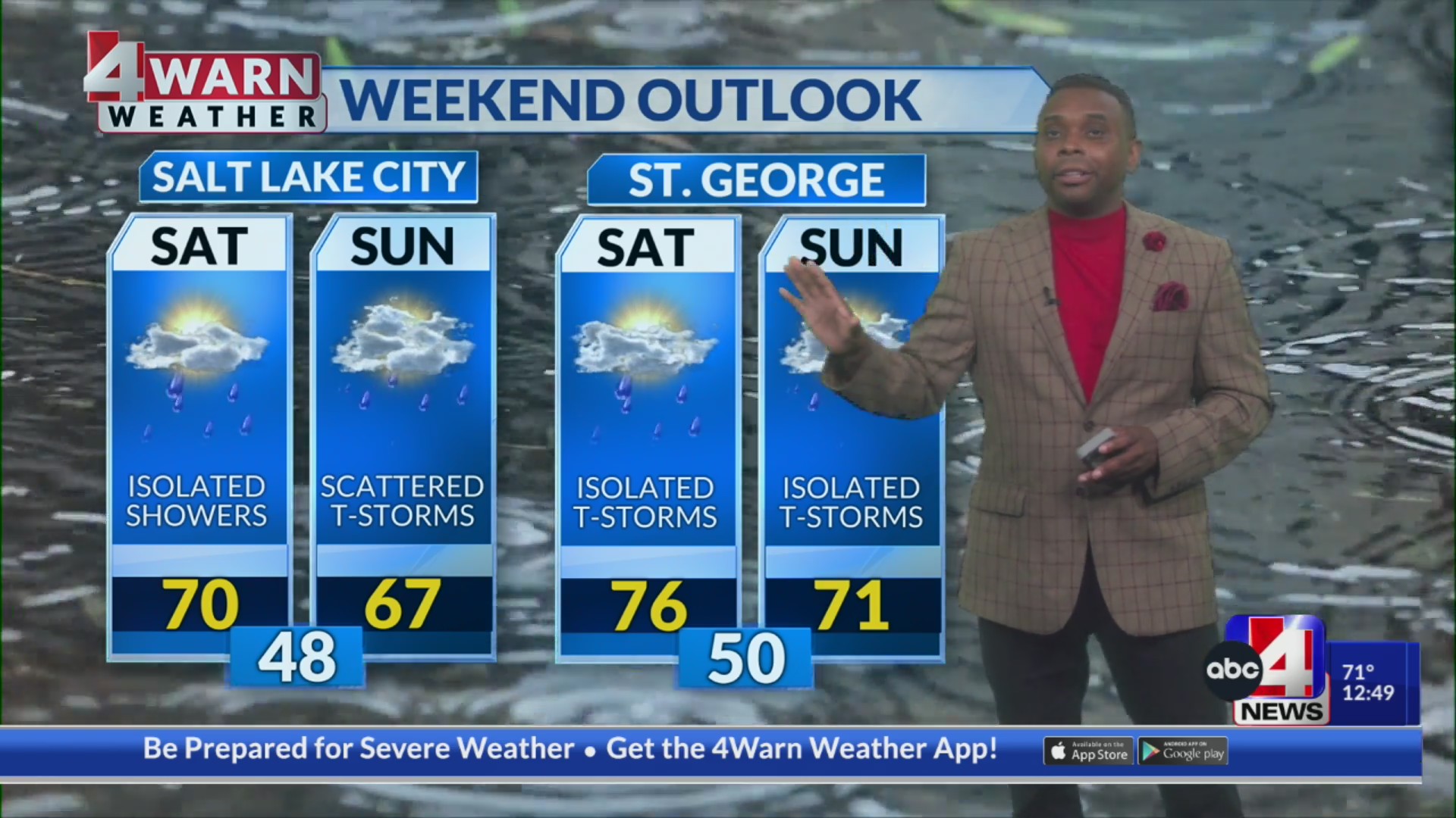 More above average temperatures heading into the weekend with scattered ...