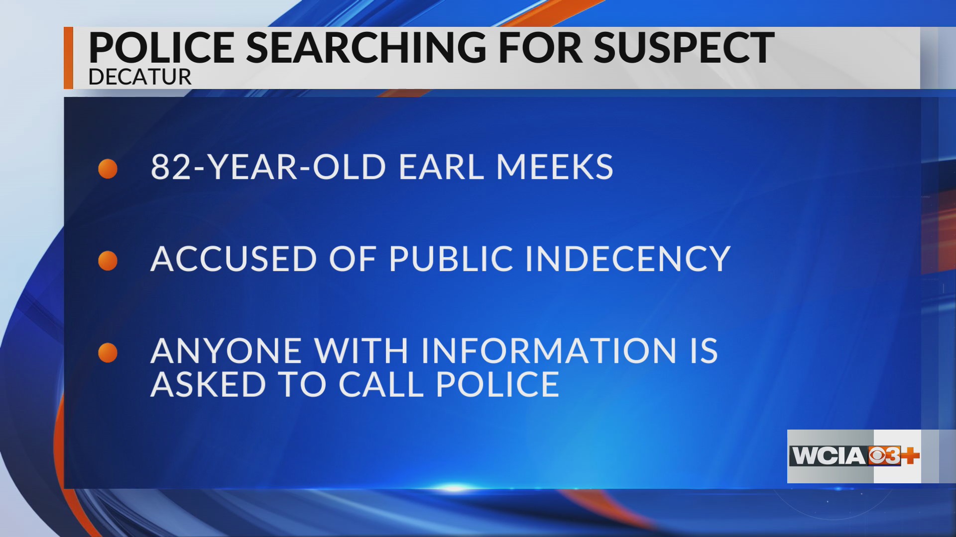 Decatur Police seeking 82-year-old wanted for public indecency – WCIA.com