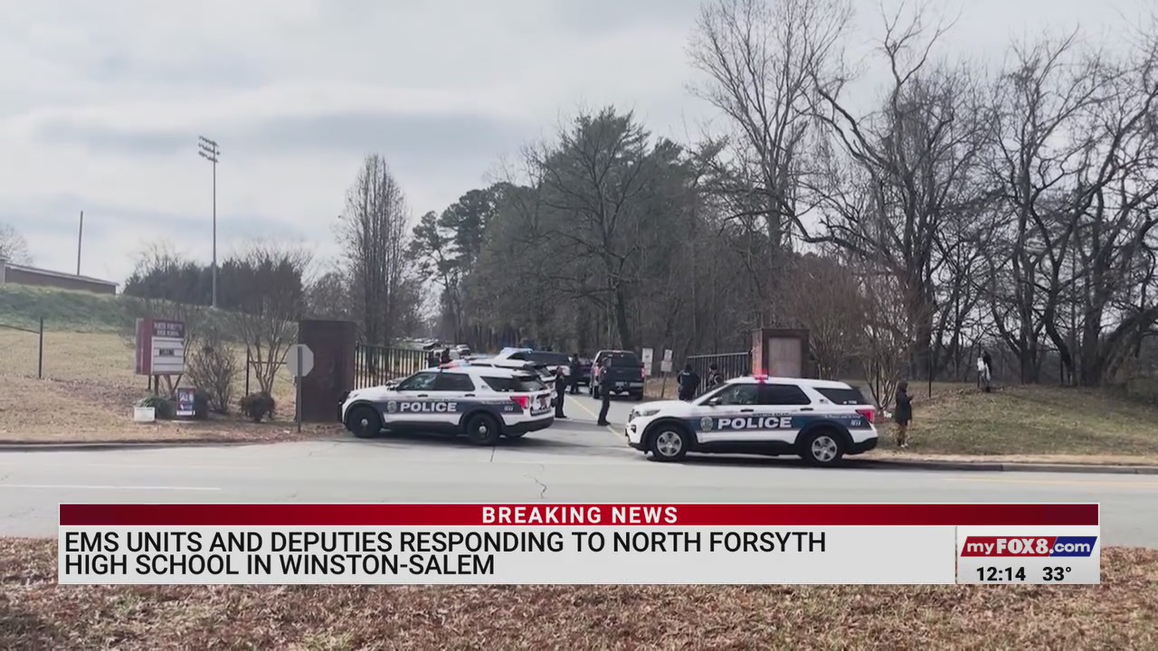 Large police presence at North Forsyth High School in Winston-Salem ...