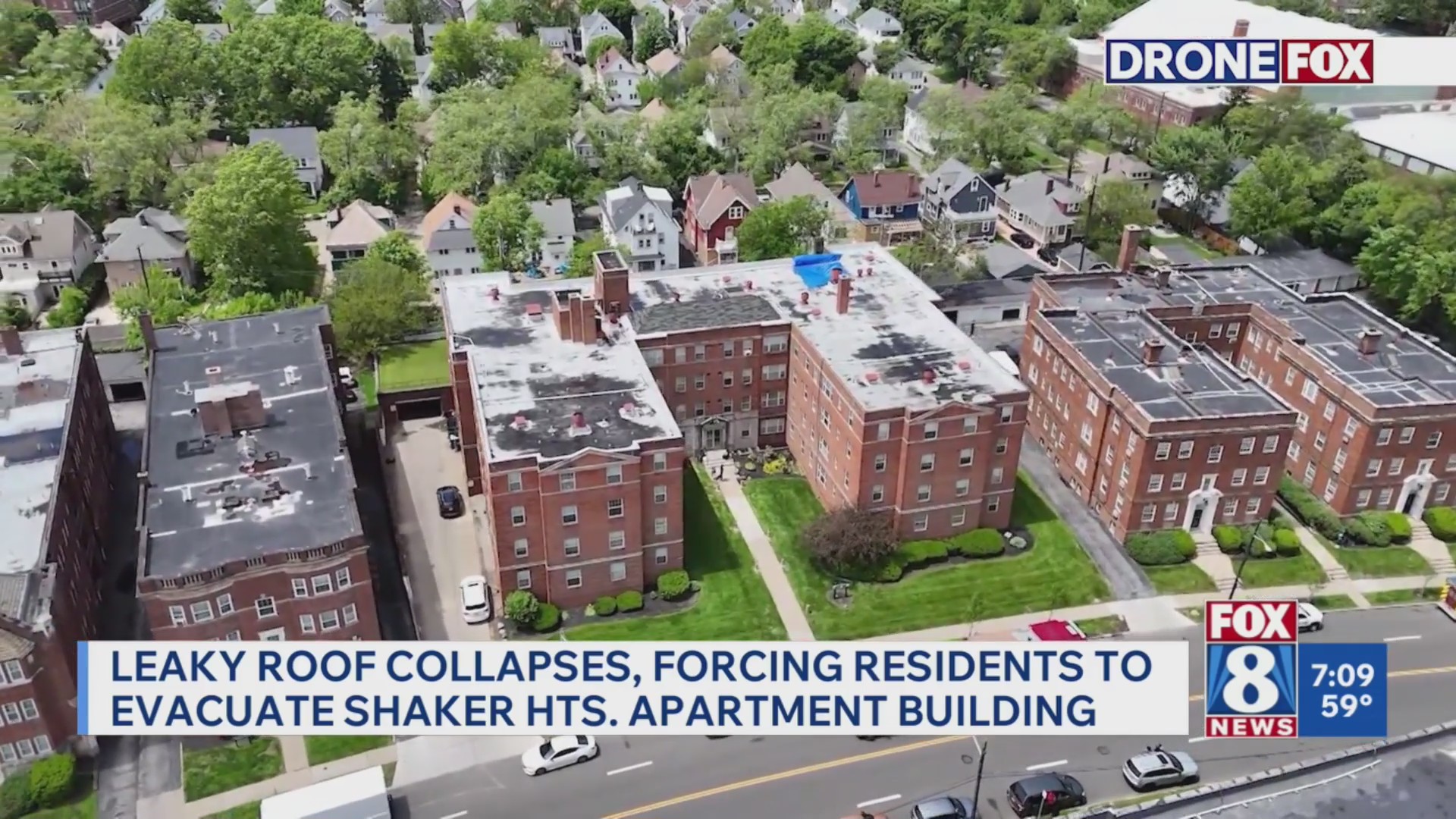 Shaker Heights apartment building evacuated after roof caves in – Fox 8 ...