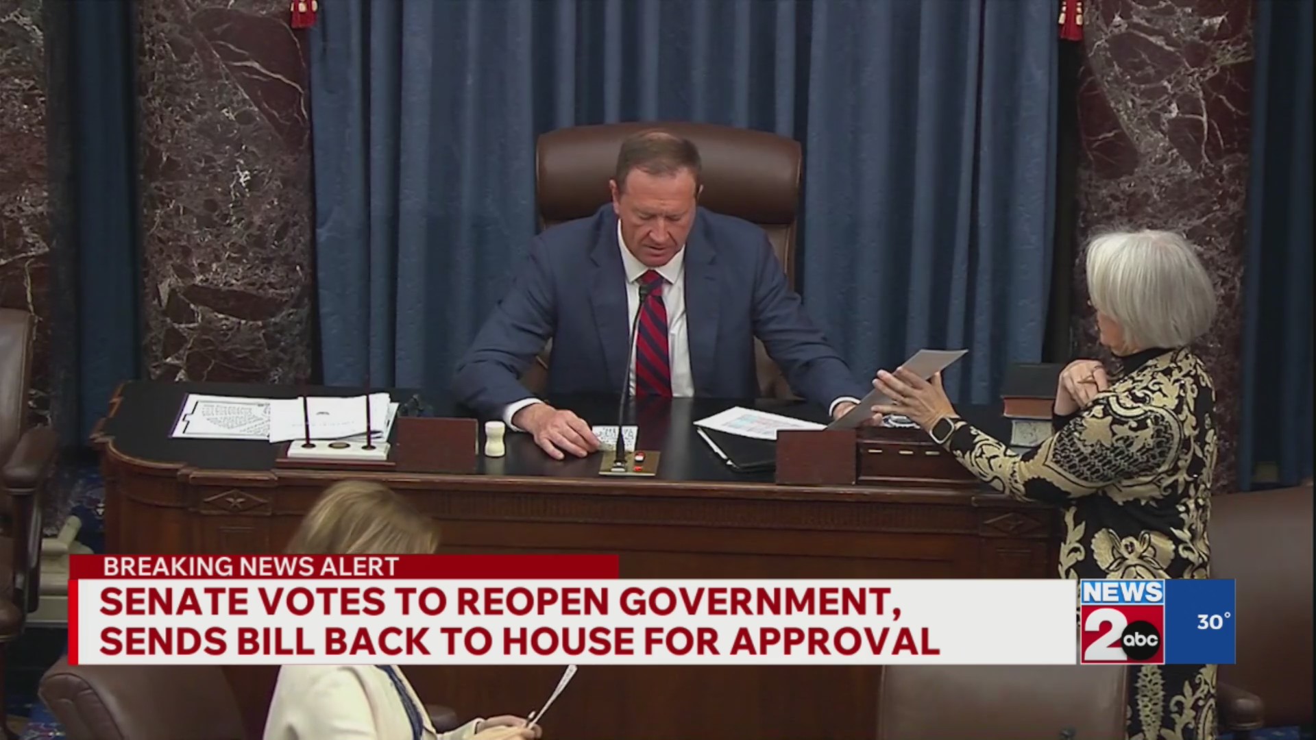 Senate votes to reopen government, sends bill back to House for ...
