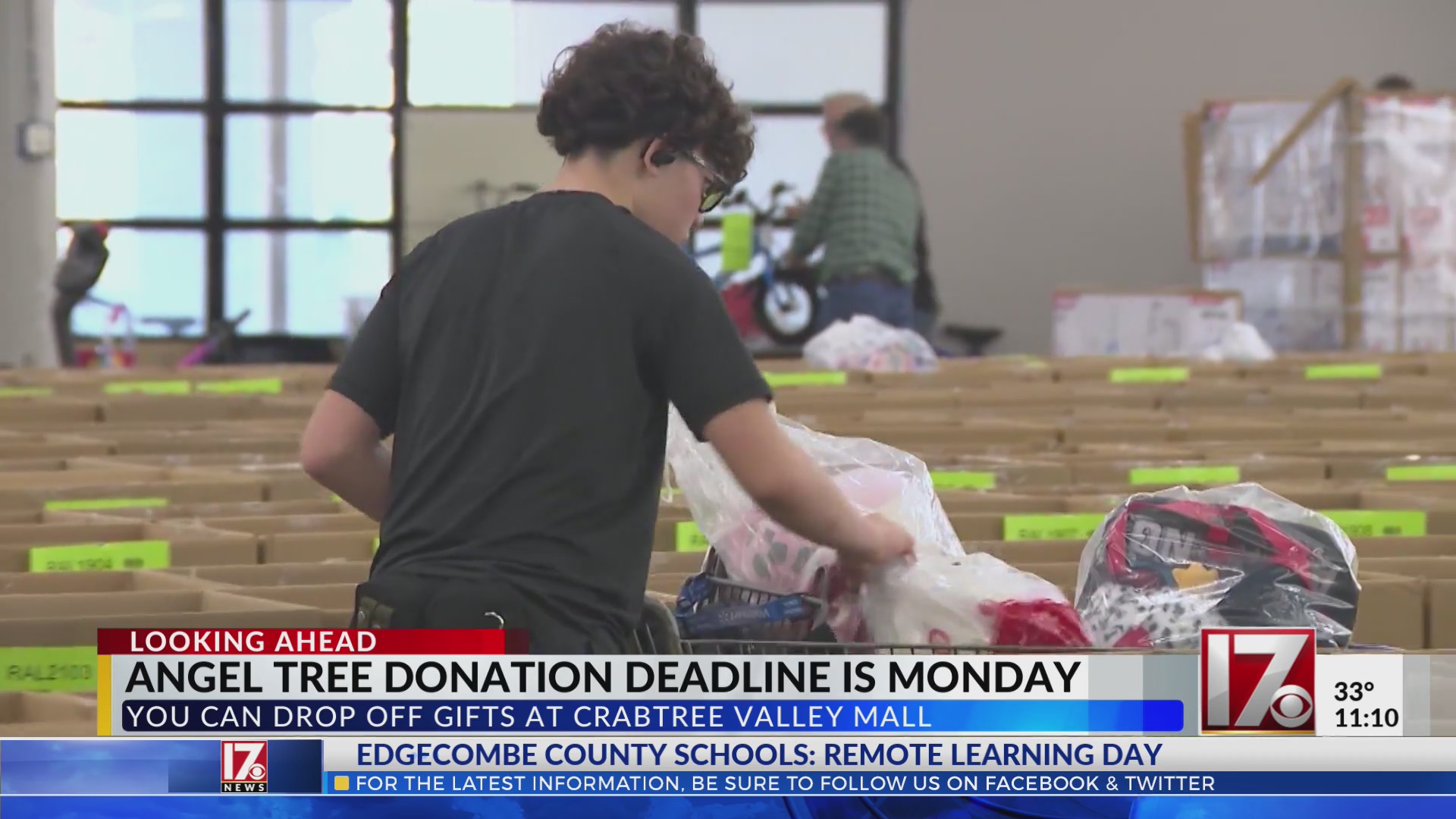 Angel Tree donation deadline Monday at Crabtree Valley Mall – CBS17.com