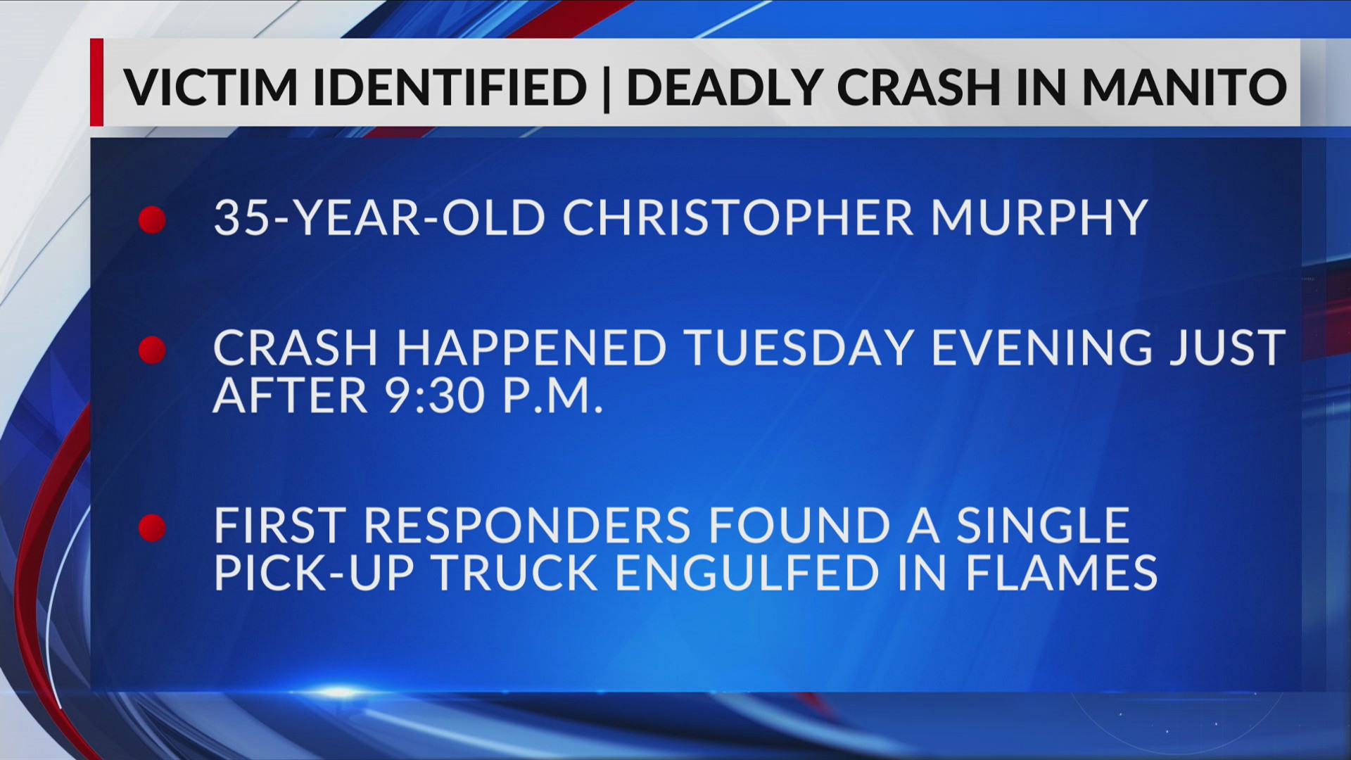 Manito crash victim identified as Christopher Murphy – CIProud.com