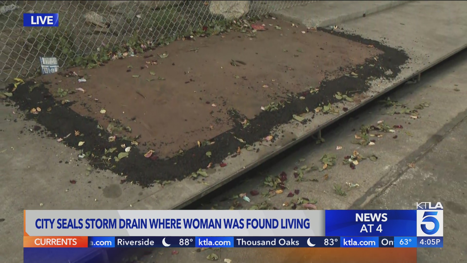 L.A. officials seal storm drain where homeless woman was found living ...