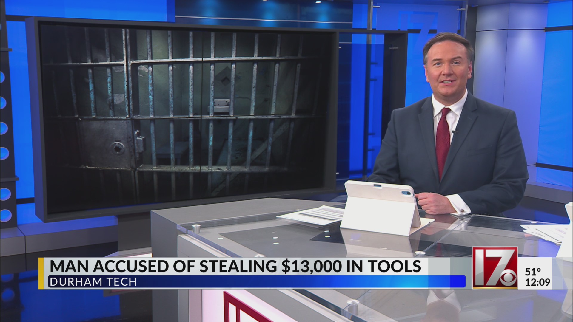 Man accused of stealing $13,000 in tools from Durham Tech – CBS17.com