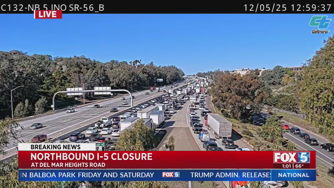 Northbound I-5 closed due to police activity – FOX 5 San Diego & KUSI News