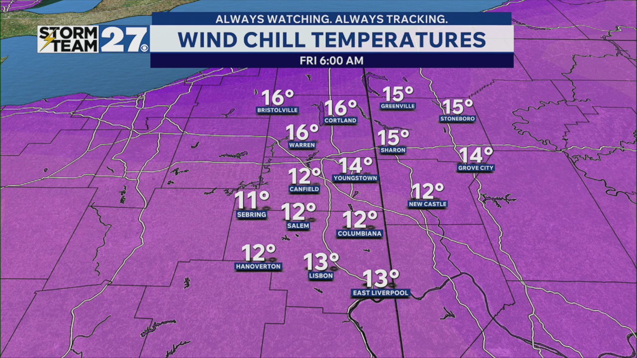 Tracking holiday storm – Looking at the wind chill expected – WKBN.com