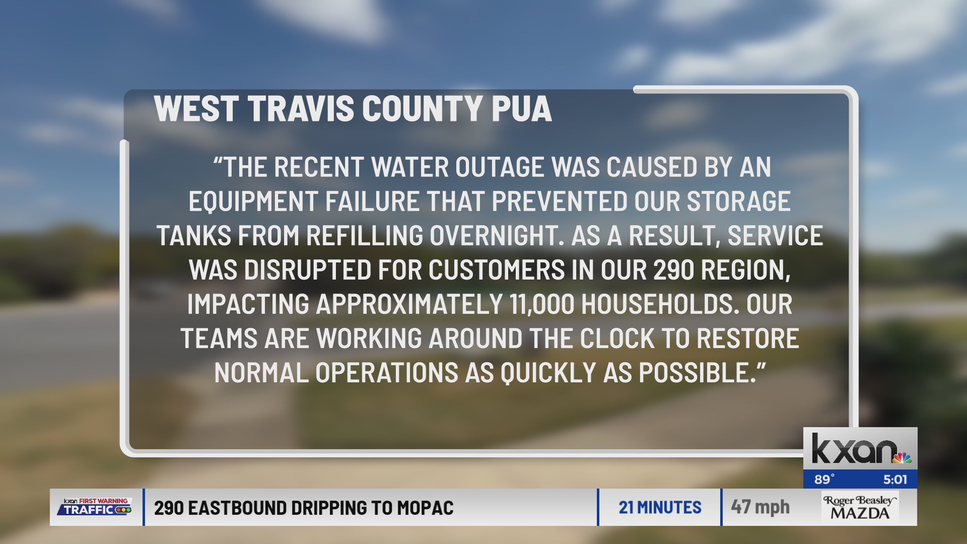 Equipment failure caused Hays Co. water outage – KXAN Austin
