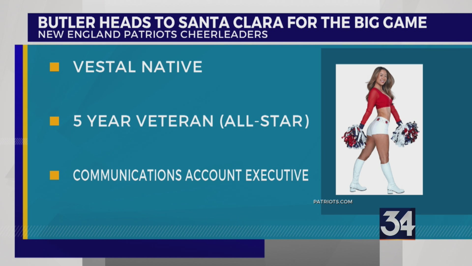 Vestal alum Ally Butler set to Cheer for Patriots at Super Bowl LX ...