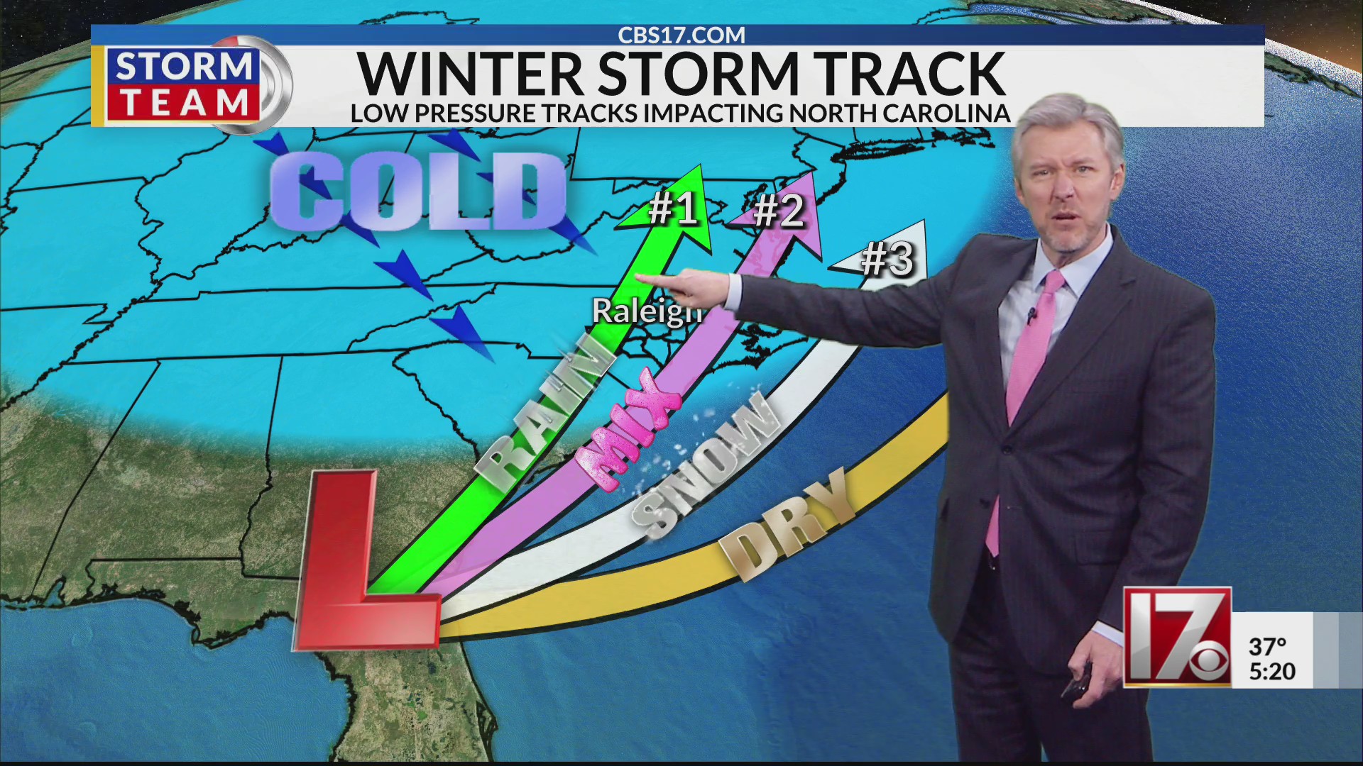 Arctic air Thursday, Friday; central NC snow risk Sunday – CBS17.com