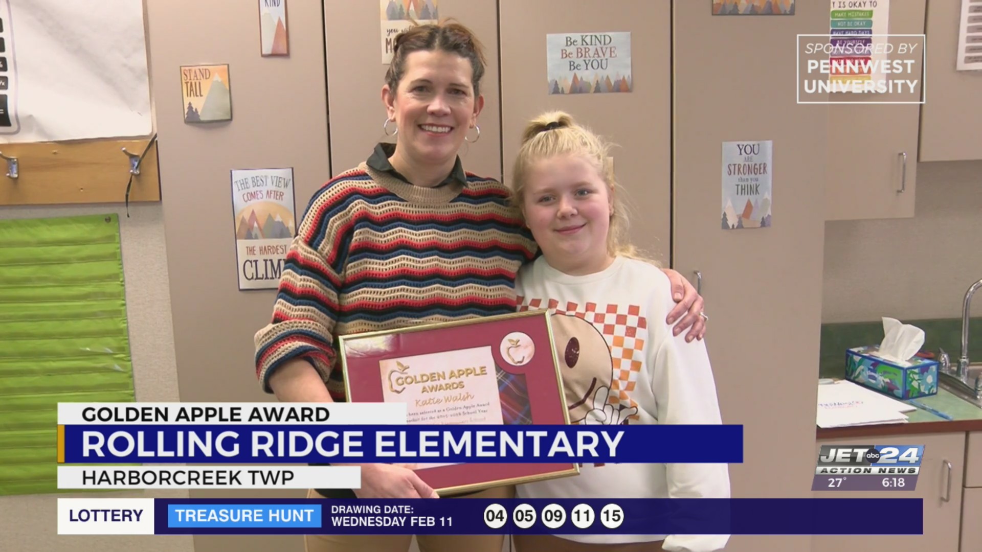 Golden Apple Award: Katie Walsh, Rolling Ridge Elementary School – WJET ...