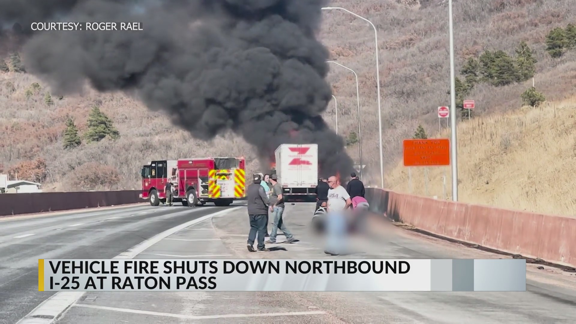 Vehicle fire shuts down portion of I-25 near the New Mexico-Colorado ...