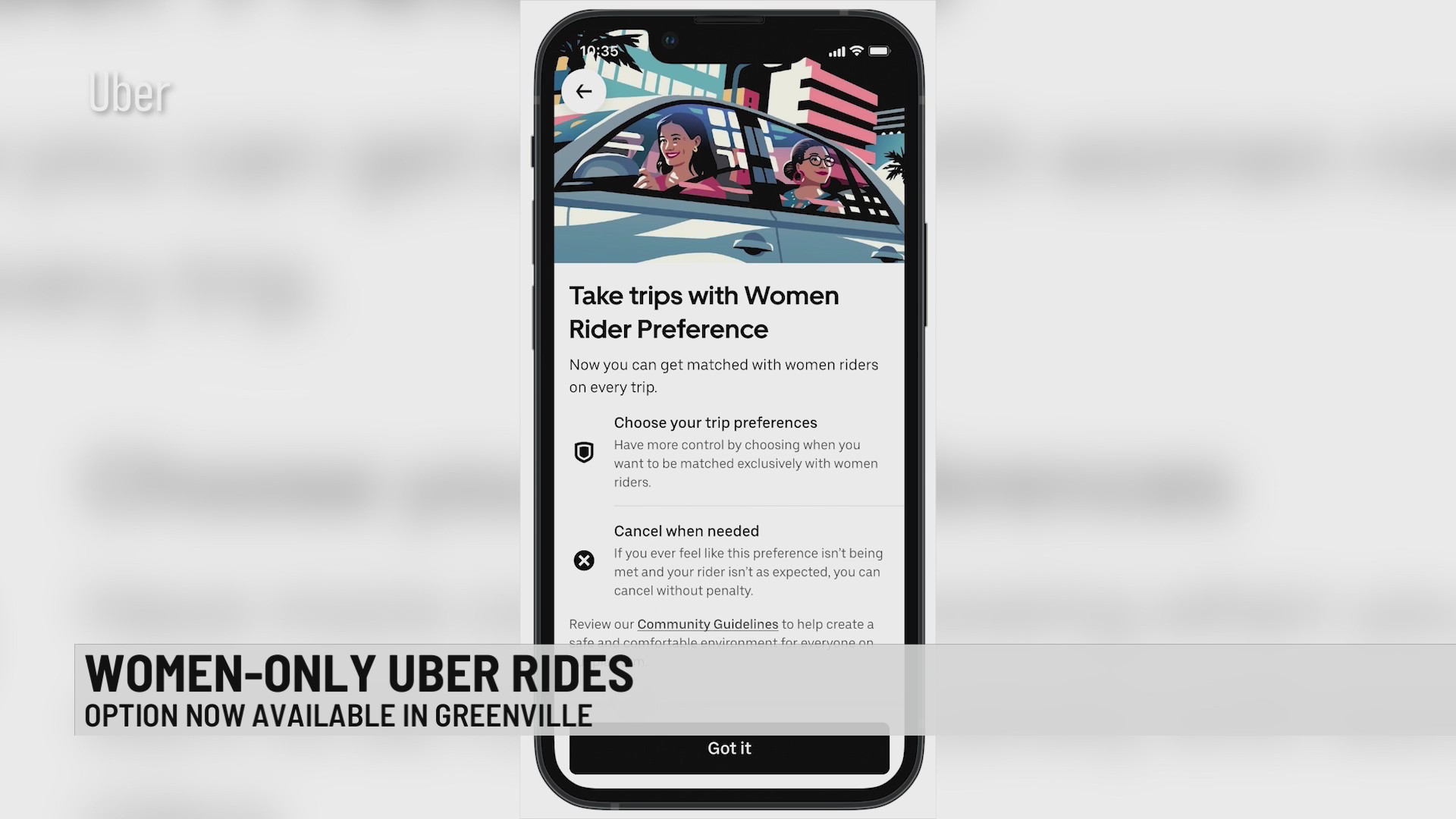 Uber offers Women-only rides in Greenville – WSPA 7NEWS
