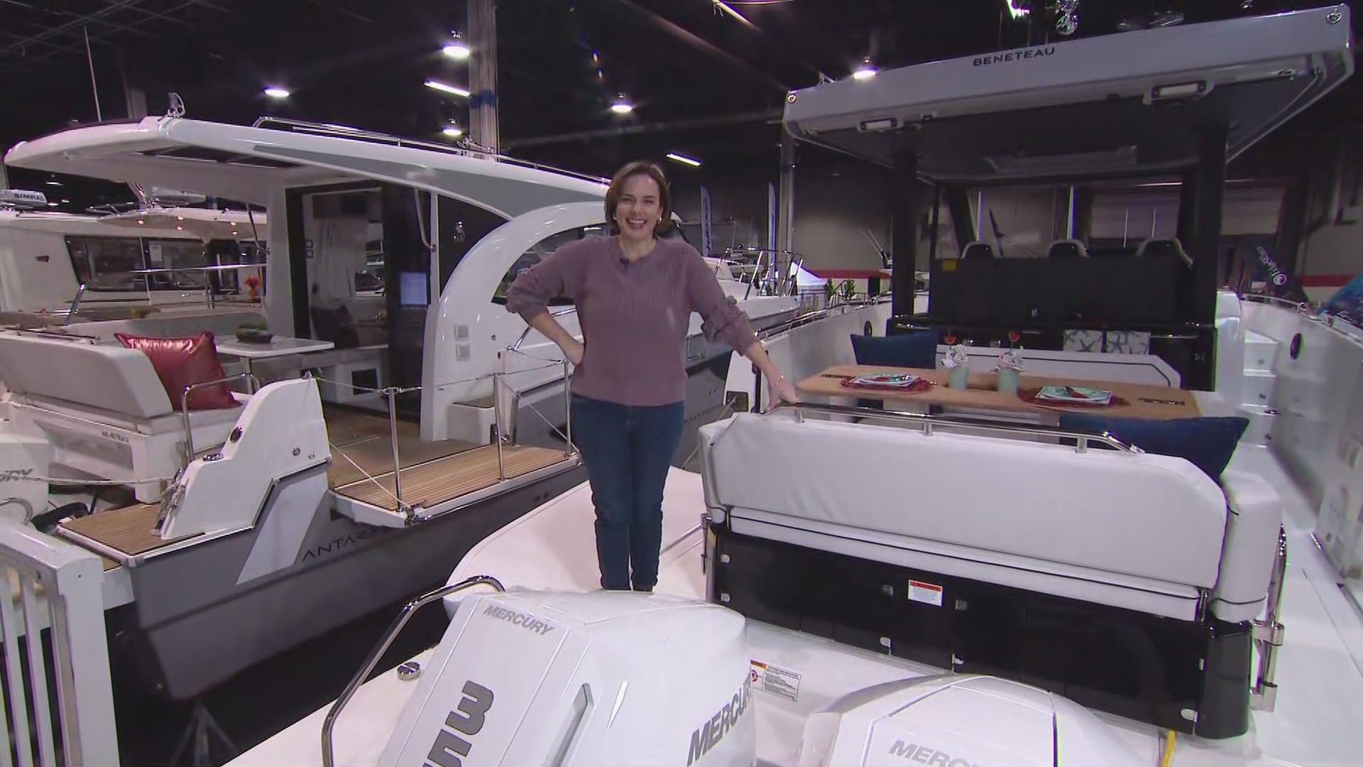 Ana and Jeff show some of the boats that have nice entertaining space ...
