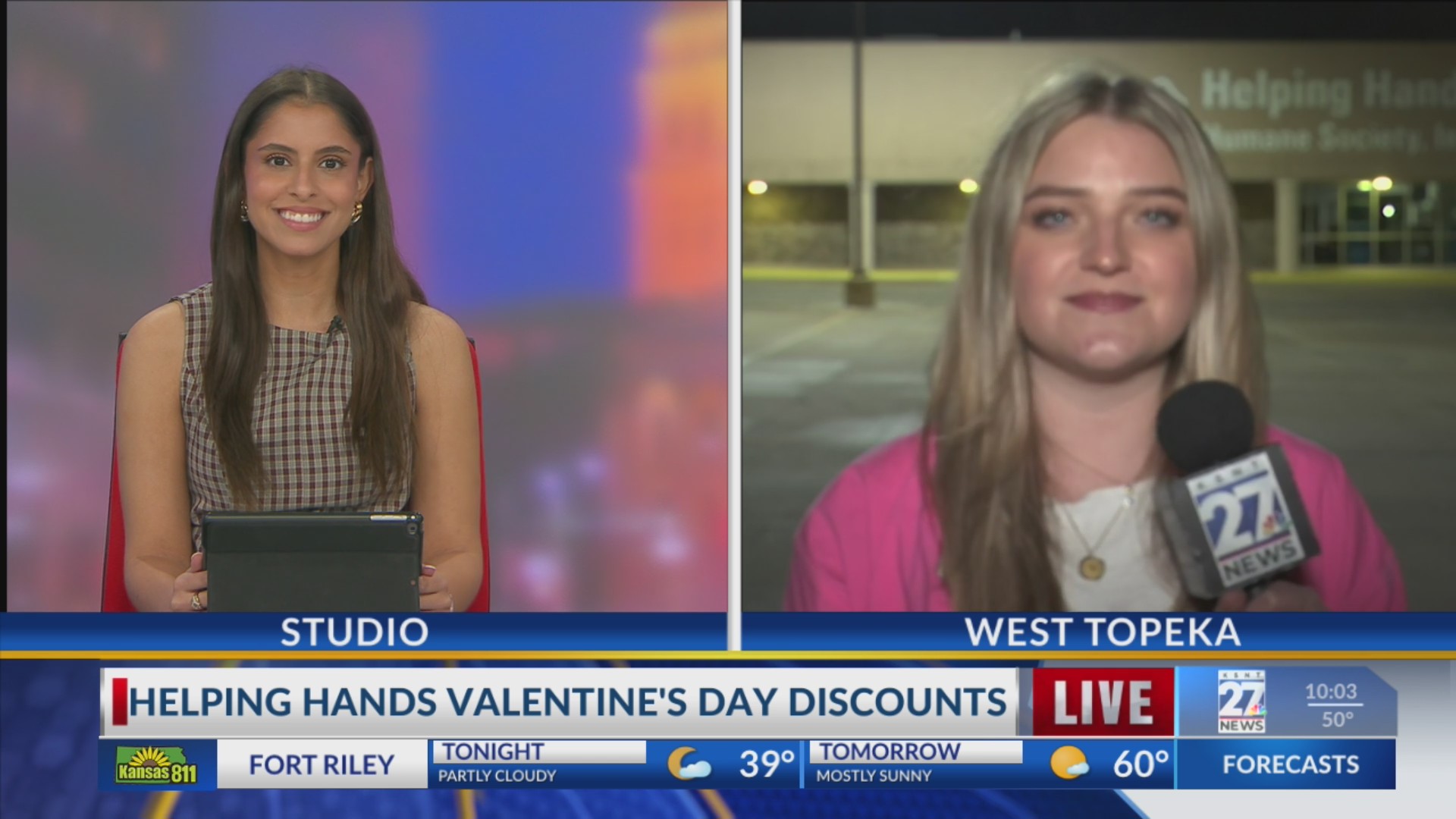 Helping Hands clearing the kennels for Valentine’s Day – KSNT 27 News