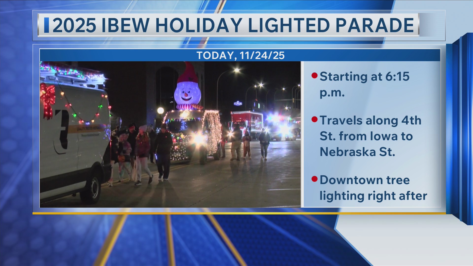 2025 IBEW Holiday Lighted Parade – KCAU 9 News | Sioux City, IA | News ...