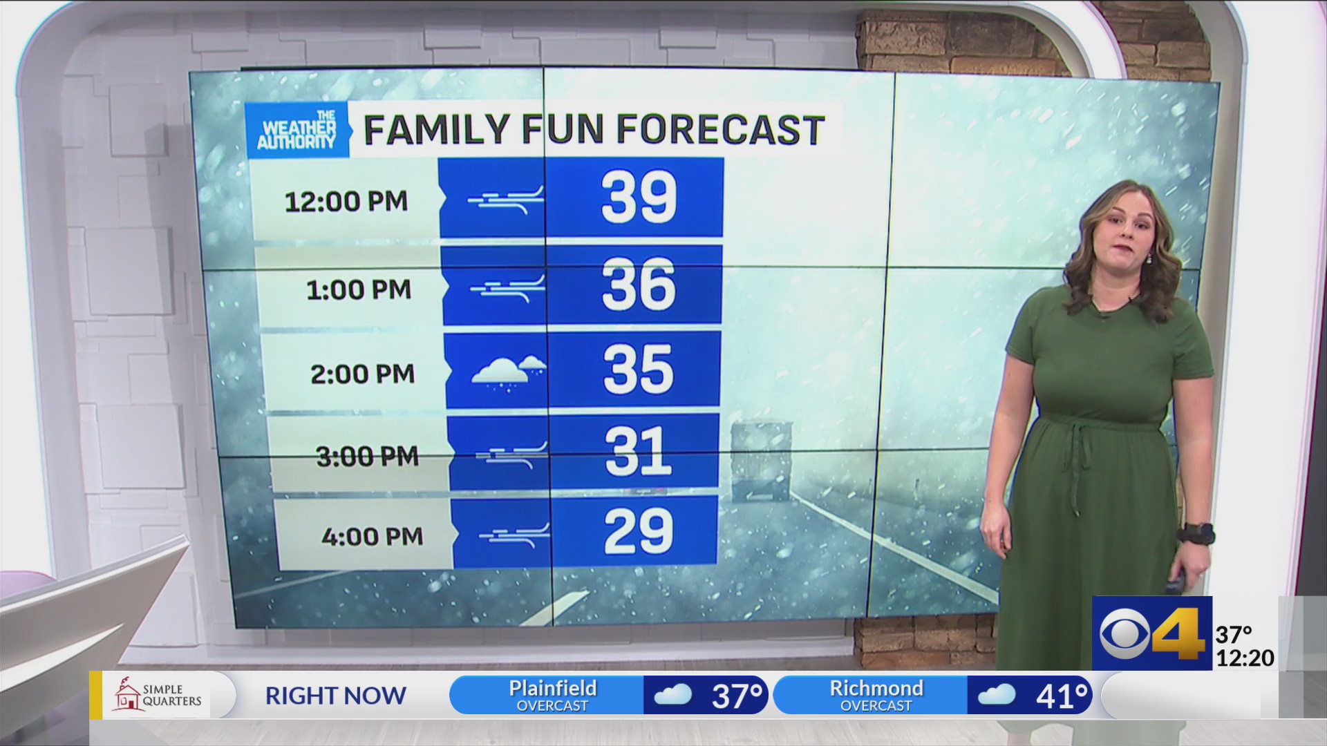 12:15 p.m. forecast for Jan. 14, 2026 – Fox 59