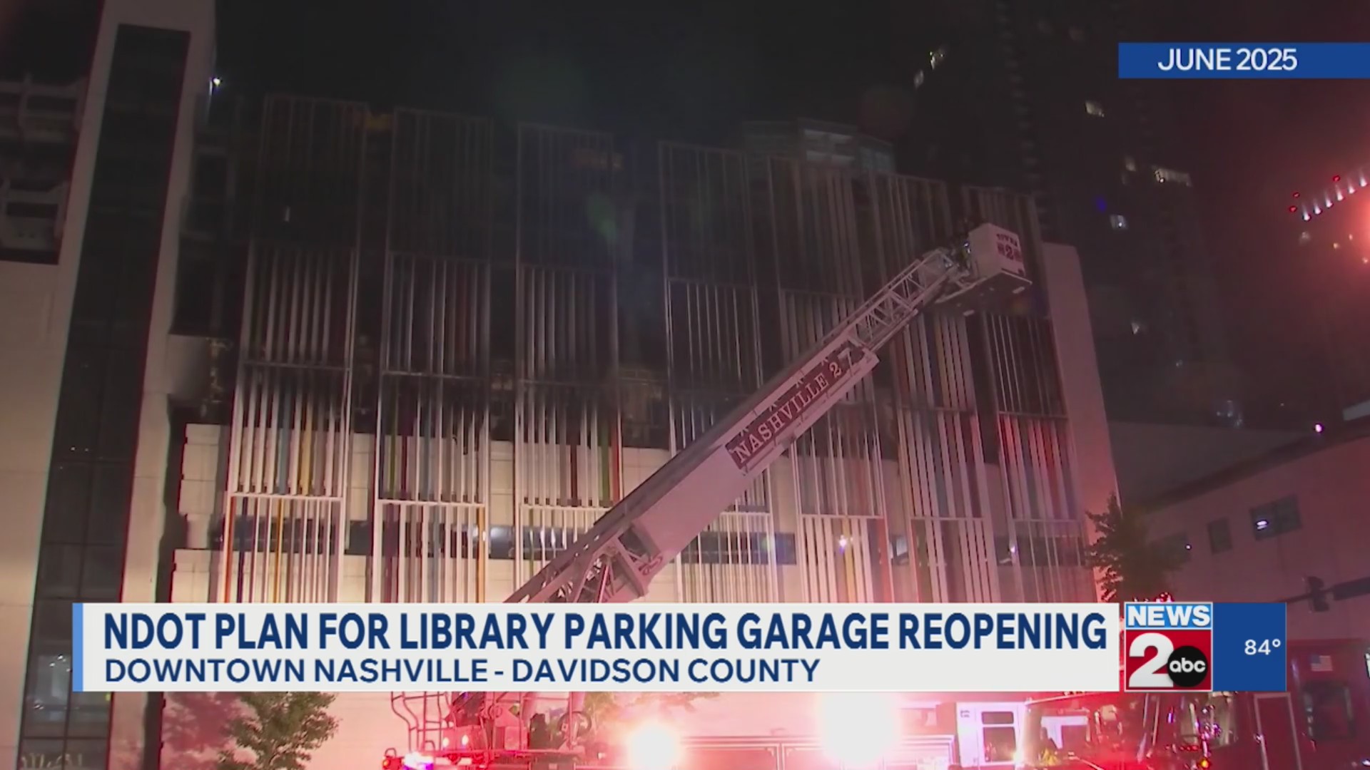 NDOT’s plan for library parking garage reopening – WKRN News 2