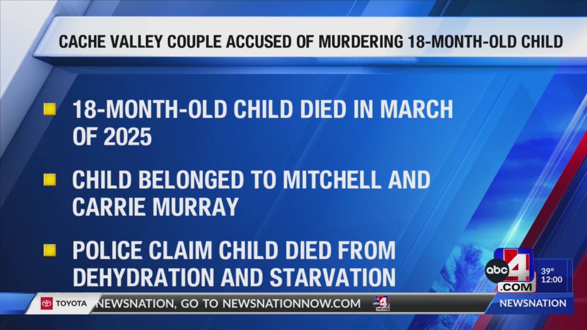 Couple accused of child homicide in death of 18-month-old infant – ABC4 ...