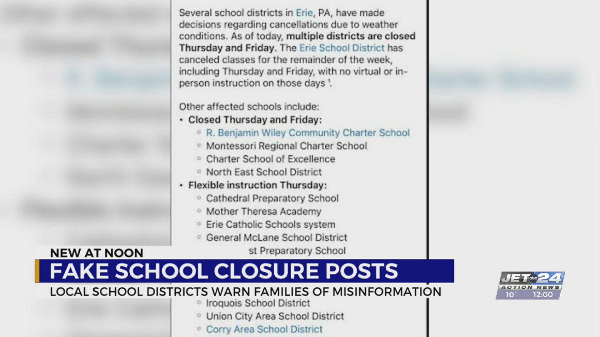 Local school districts warn families of false school closure posts ...
