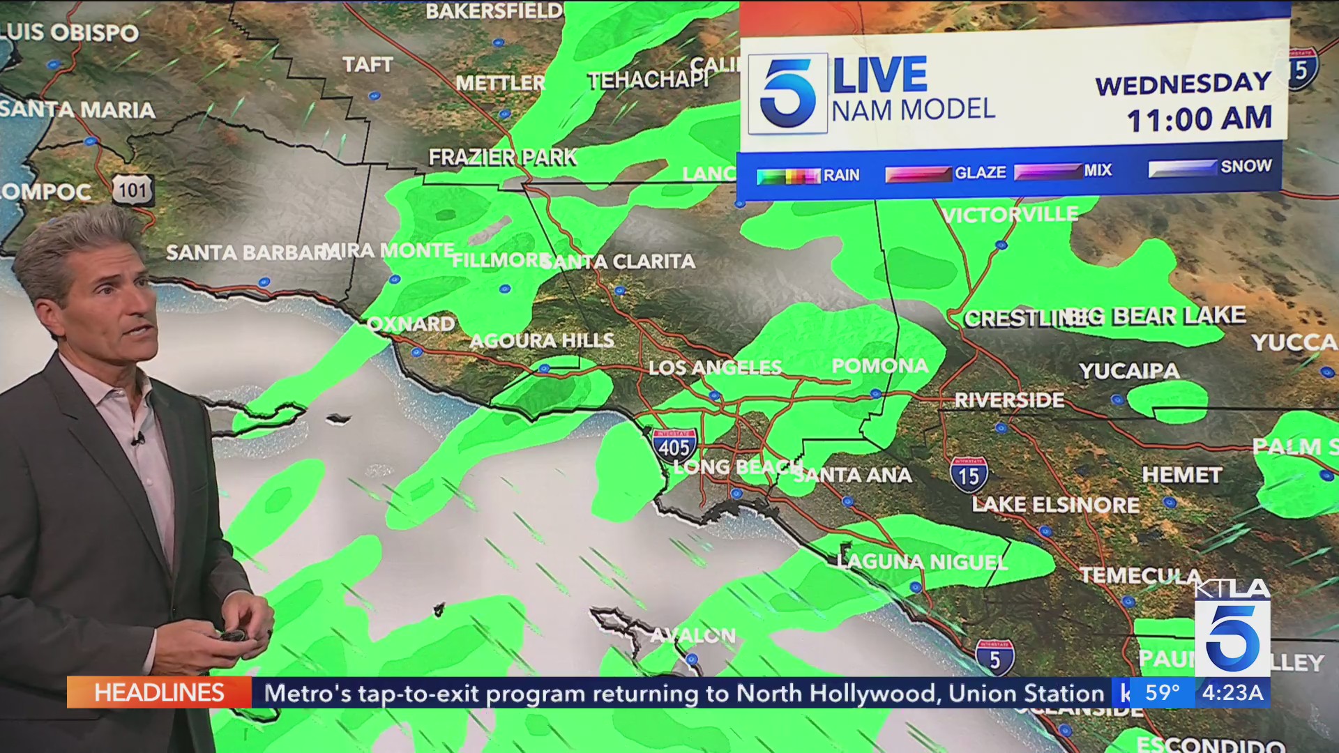 Midweek storm targets SoCal: Here’s when the rain will peak – KTLA