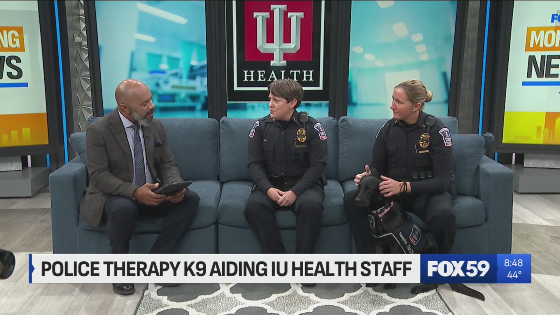 Police Therapy K9 Aiding IU Health Staff – Fox 59