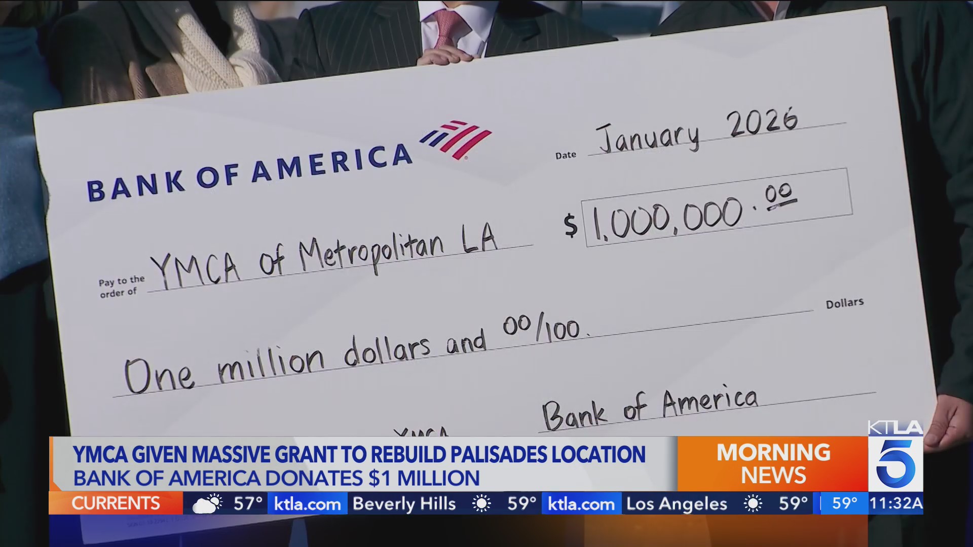 Bank of America awards $1 million grant to Pacific Palisades YMCA for ...