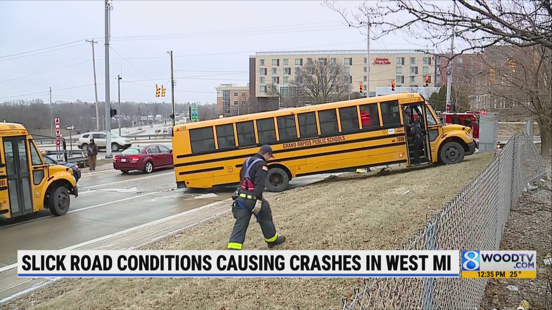 Slick road conditions cause crashes, slide-offs – WOODTV.com
